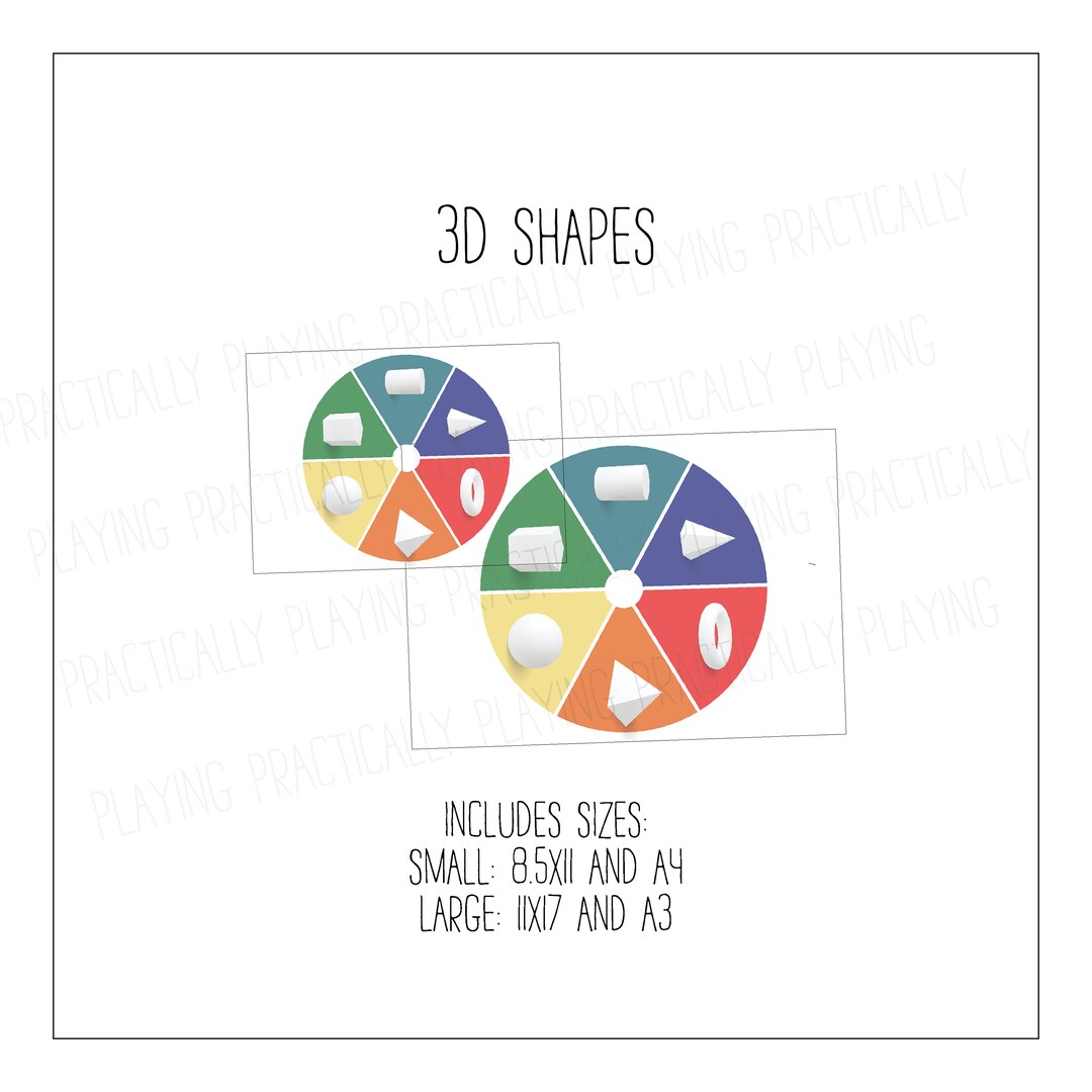 3D Shapes Poster Pack - Etsy
