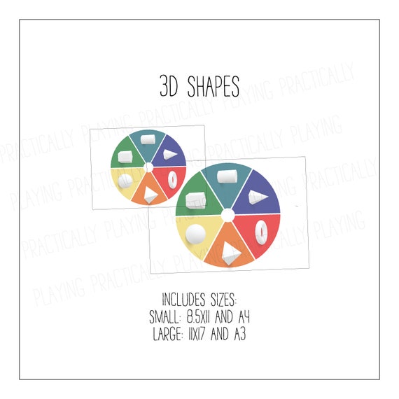 3D Shapes Poster Pack - Etsy