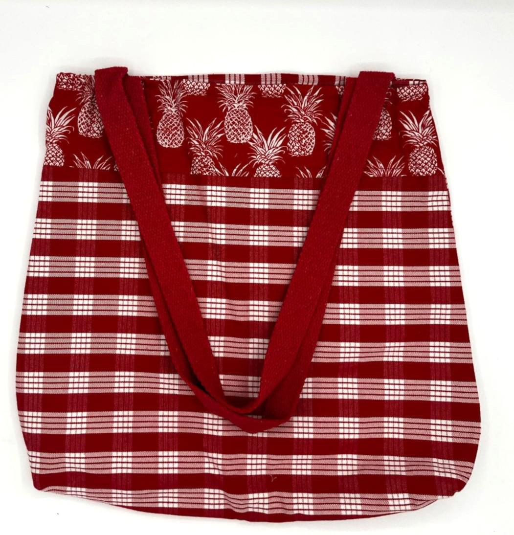 Hawaiian Red Palaka ( Hawaiian Plaid Fabric) Tote Bag - Etsy