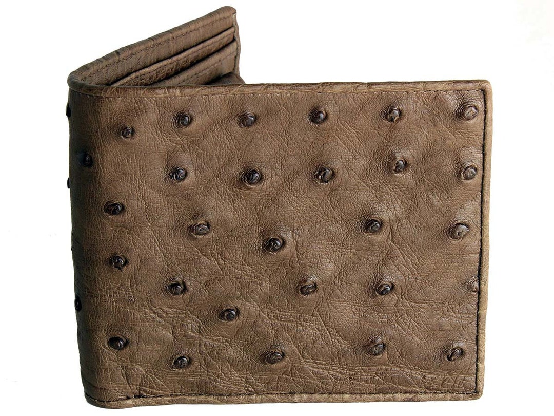 Ostrich Wallet Genuine Ostrich Leather Wallet Brown - Etsy