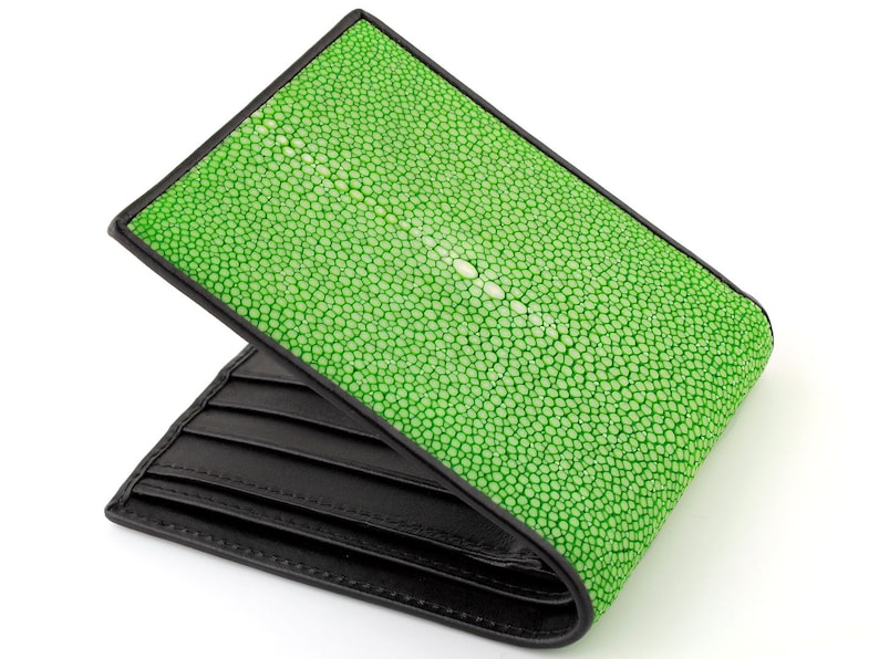 Green Stingray Wallet Genuine Stingray Skin Wallet Lime - Etsy