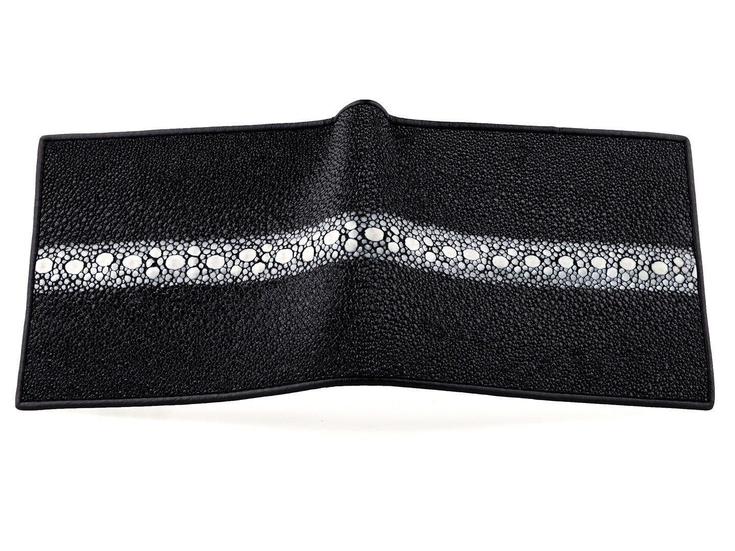 Black Stingray Wallet → Genuine Stingray Skin With White Pearl Row → ...