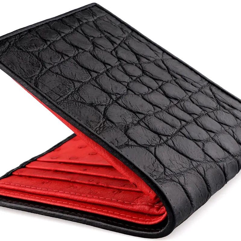 Red Alligator Mens Wallet - Etsy