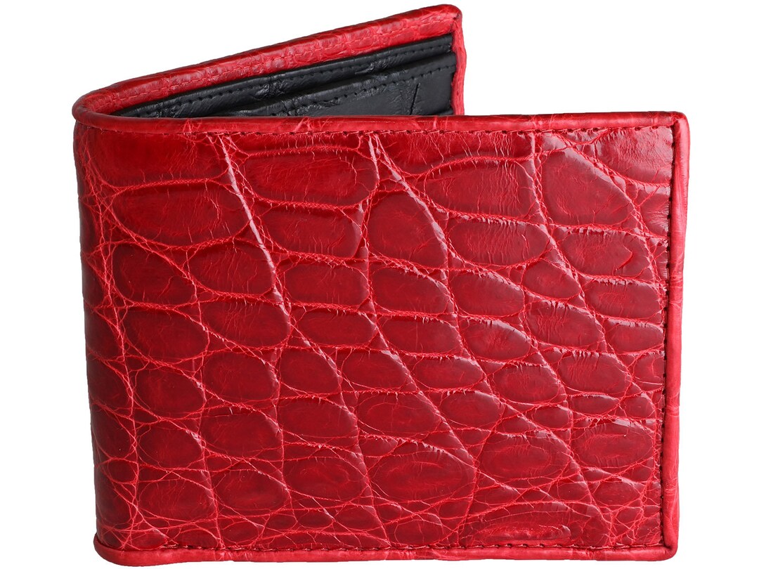 Wicked Red Alligator Wallet Genuine Alligator Skin Wallet Red Alligator ...