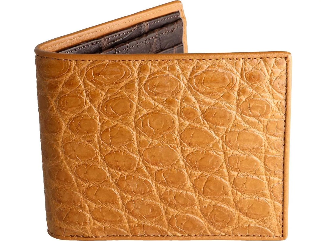 Tan Alligator Wallet & Brown Gator Skin Interior Genuine - Etsy