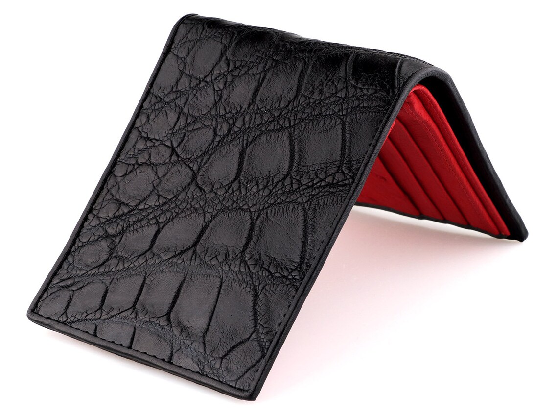 Black Alligator Skin Wallet Real Alligator Leather Wallet - Etsy
