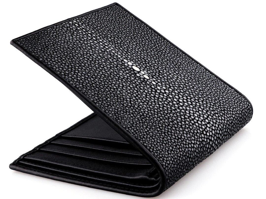 Black Stingray Wallet → Polished Stingray Skin → Genuine Sting Ray ...