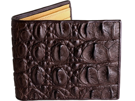 Alligator Wallet Real Alligator Leather Wallet Brown - Etsy