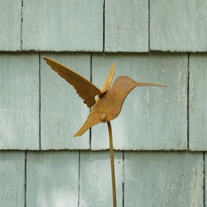 Metal Hummingbird Set - Garden Art - Etsy