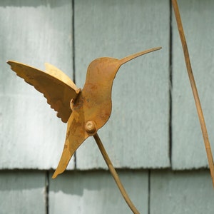 Metal Hummingbird Set - Garden Art - Etsy