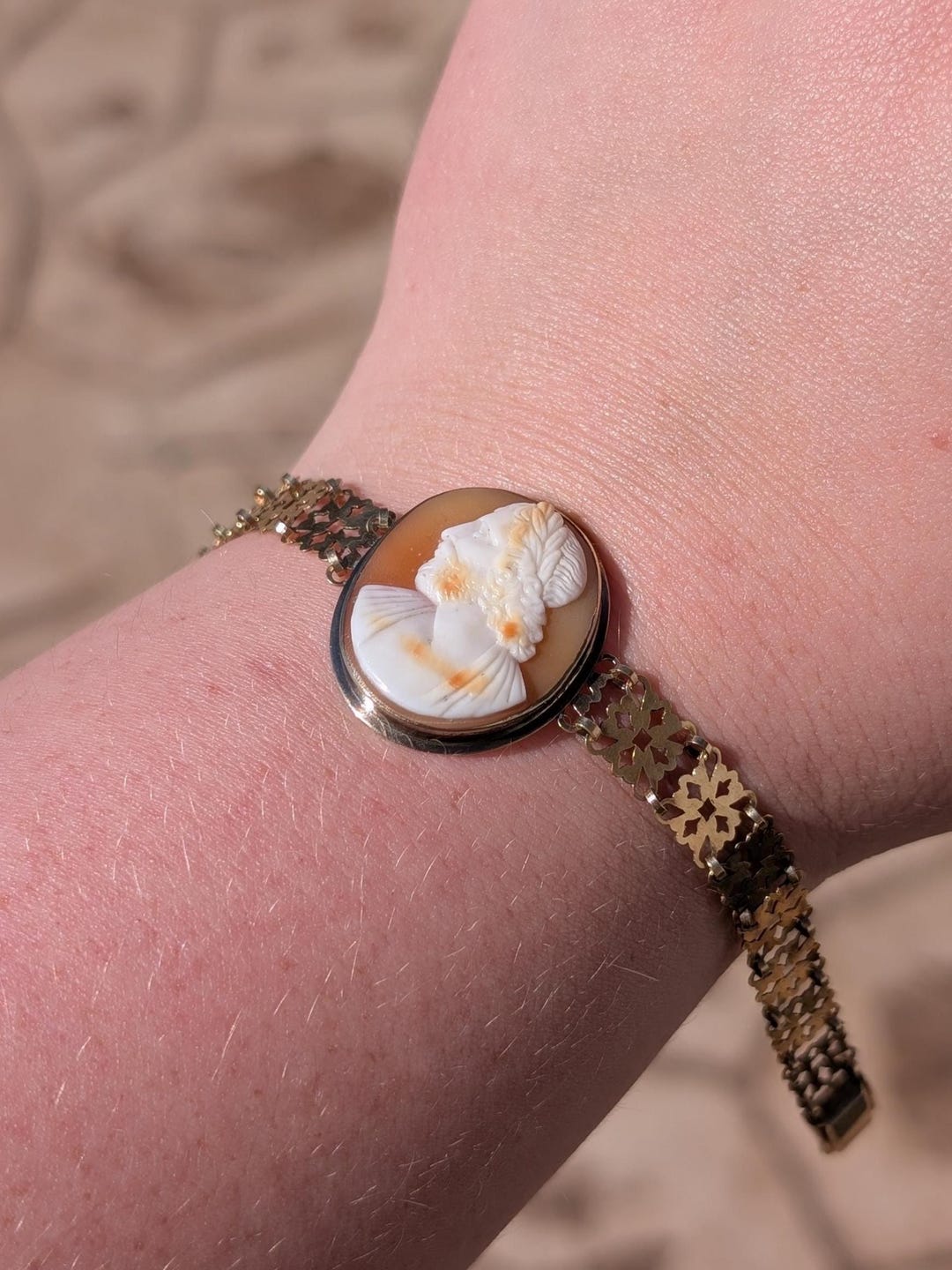 ANTIQUE 12k & 10k 6.6g Solid Gold Zeus Cameo Victorian Bracelet - Etsy