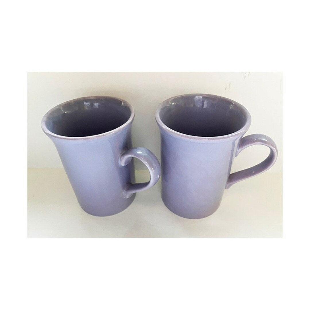 Vintage Kilncraft Mugs Coloroll 2 Lavender Cups Made in England 4 Tall ...