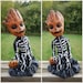 Life Size Baby Groot Sculpture 9.5" Tall JACK-O-LANTERN EDITION With ...