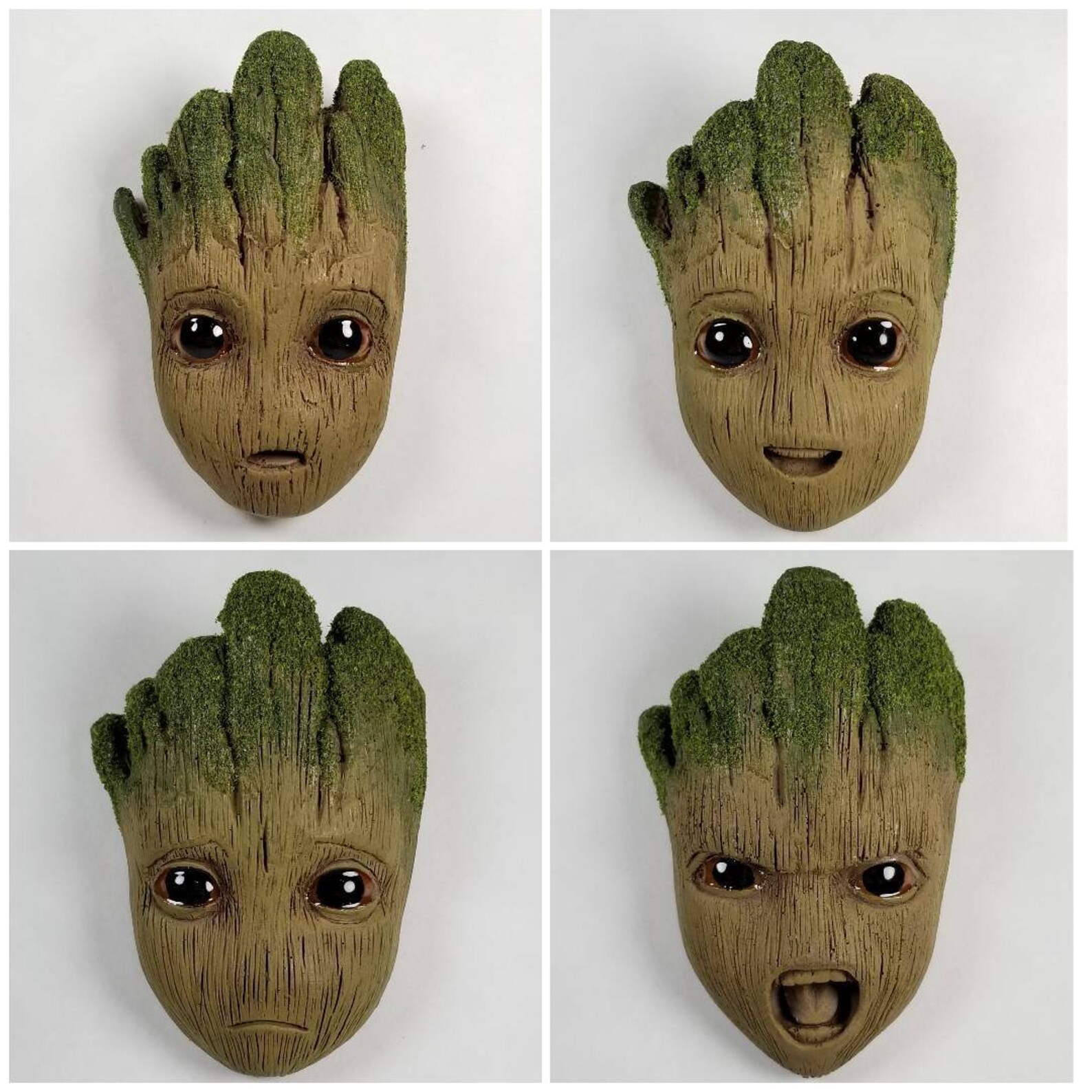Hand Sculpted Baby Groot Face Fridge Magnet. | Etsy