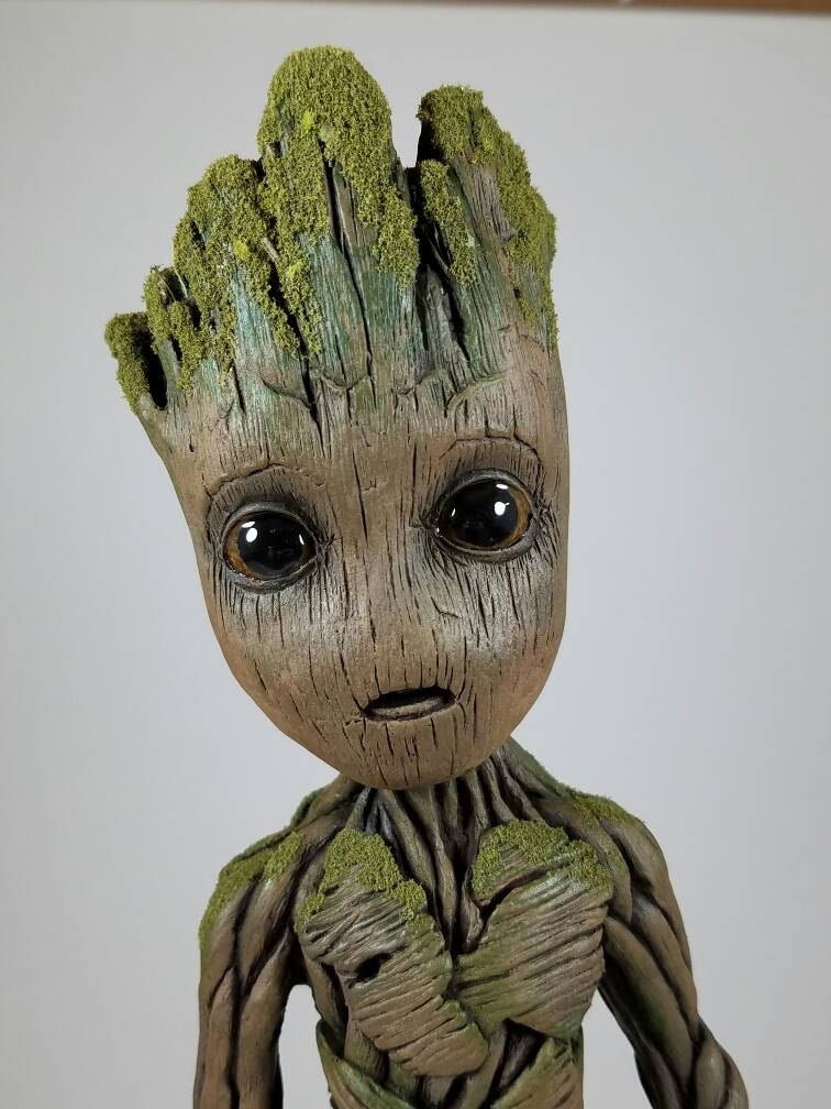 Baby Groot Life Size Sculpture Statue 9 Tall V1 - Etsy