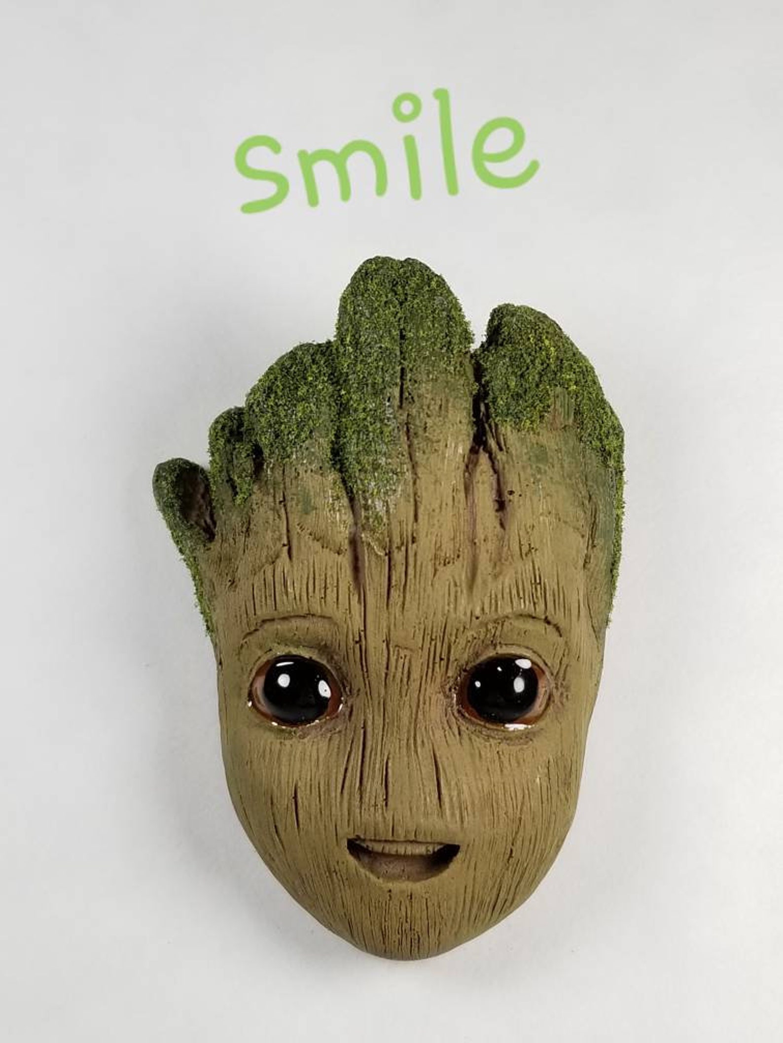 Hand Sculpted Baby Groot Face Fridge Magnet. | Etsy