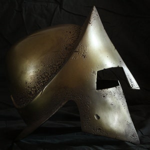 300 Spartan Helmet Mask Prop Costume Cosplay (brown Patina) - Etsy