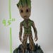 Baby Groot Life Size Sculpture Statue 9.5" Tall Base and Groot Combo ...