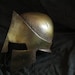 300 Spartan Helmet Mask Prop Costume Cosplay brown Patina - Etsy