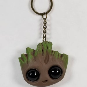 Hand Sculpted Baby Groot Keychain or Magnet - Etsy