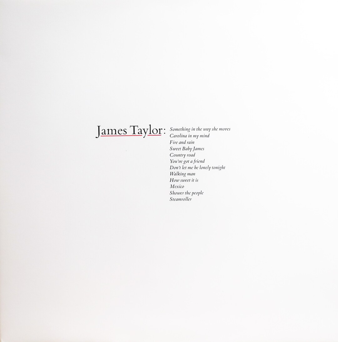 Original 1976 James Taylor Greatest Hits Warner Bros Records Vintage US ...