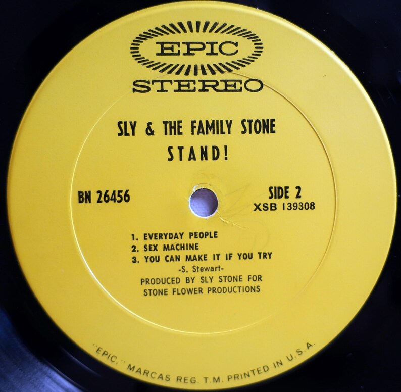 Original 1969 Sly and the Family Stone Stand! Epic Records Vintage US ...