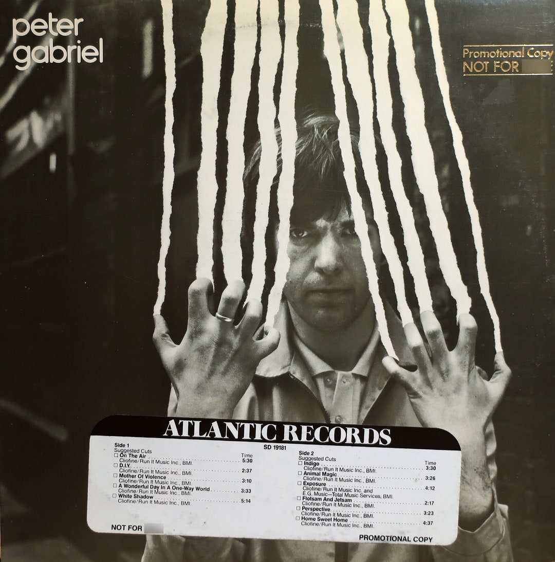 Original '78 PETER GABRIEL Peter Gabriel Atlantic Records Vintage U.S. Promotional Vinyl Press ...