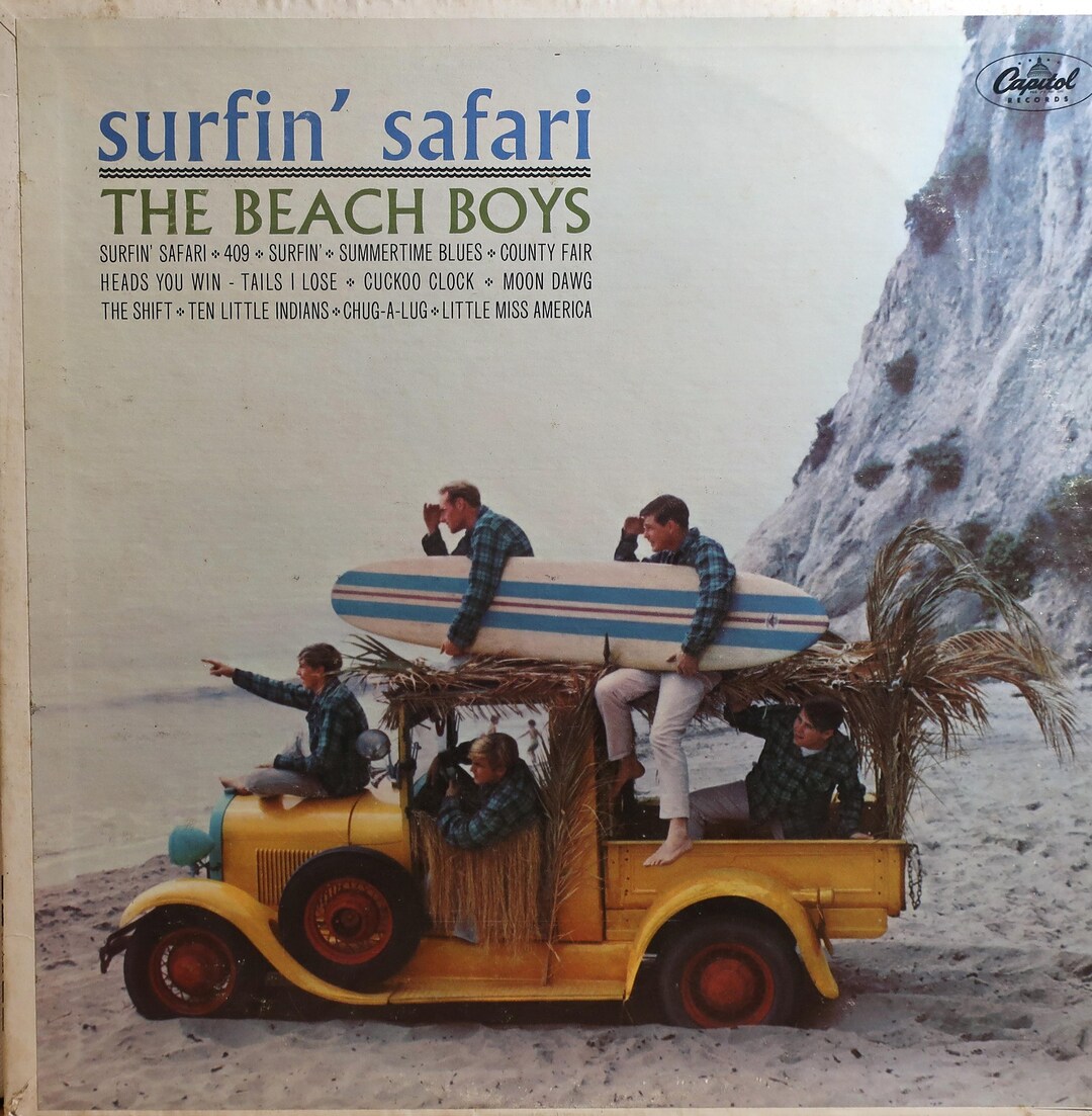 Rare '72 the BEACH BOYS Surfin' Safari Capitol Records Vintage U.S. Early Vinyl Repress Lp Near ...
