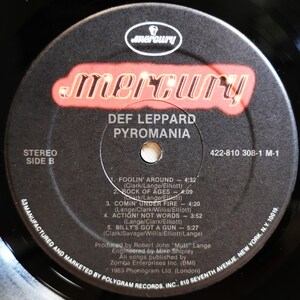Original 1983 Def Leppard Pyromania Mercury Records Vintage U.S Vinyl Press Lp Near Mint Hard ...