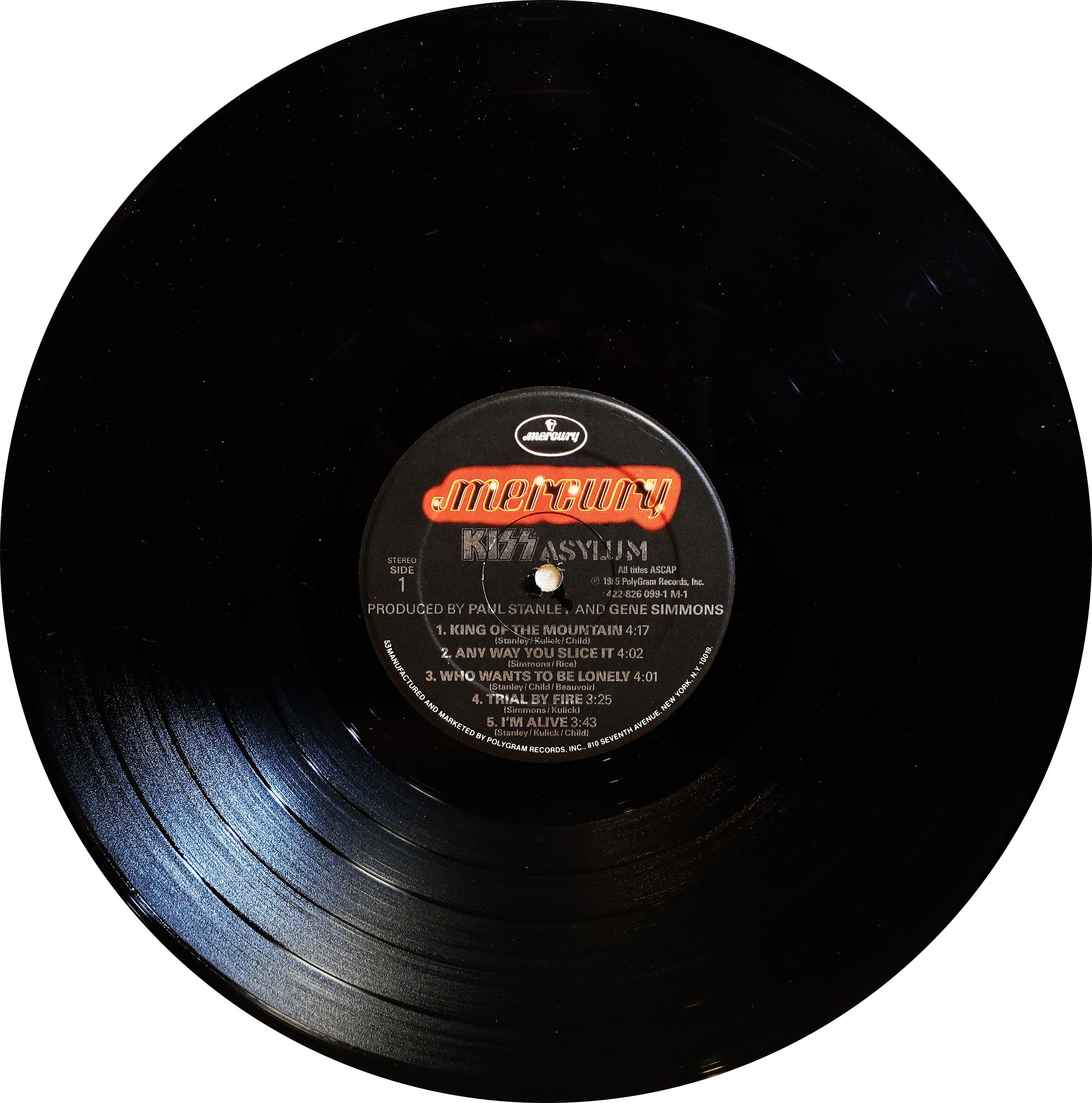 Original 1985 KISS Asylum Mercury Records Vintage US Vinyl Press Lp ...