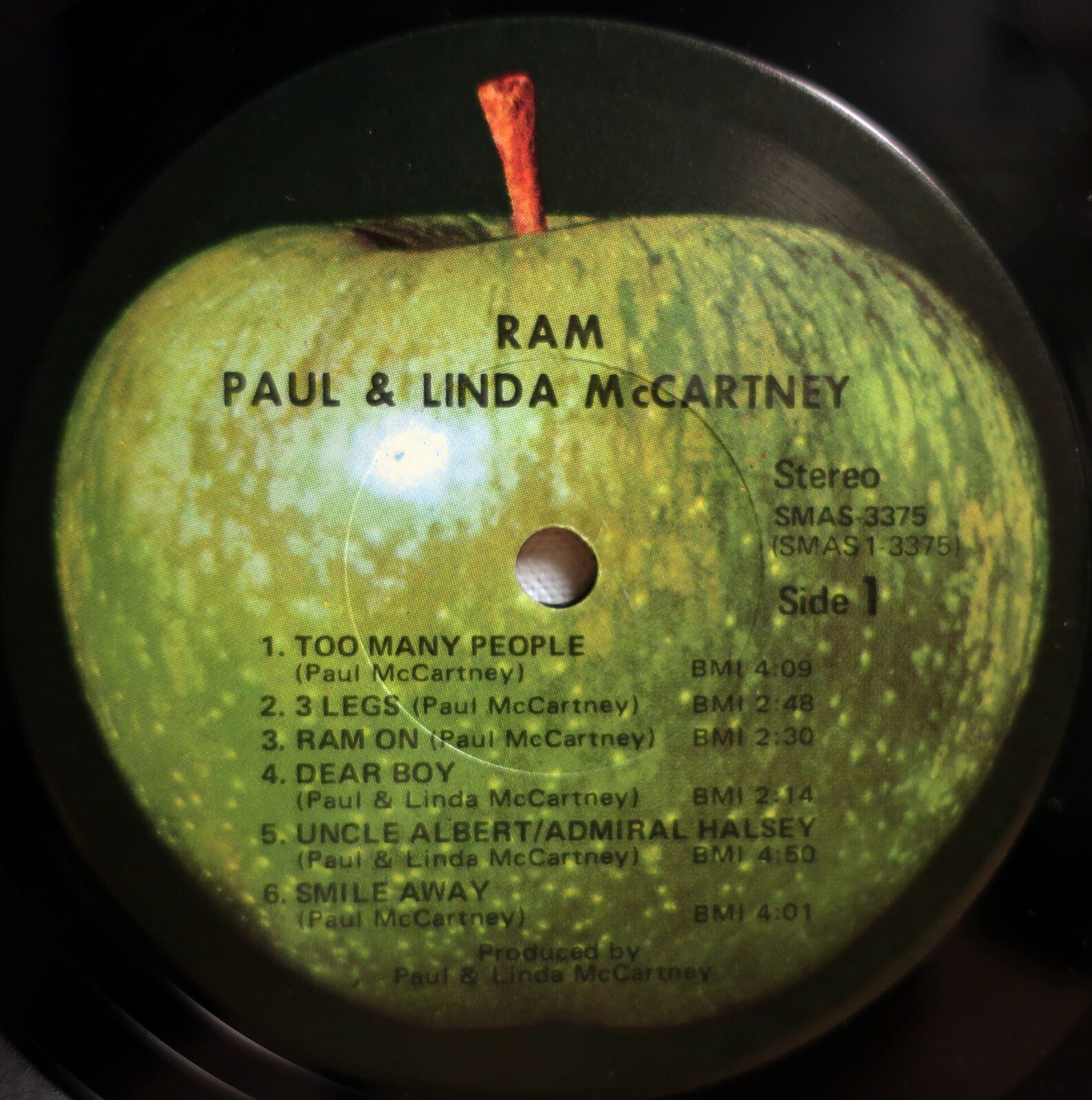 Original '71 PAUL & Linda MCCARTNEY Ram Apple Records - Etsy
