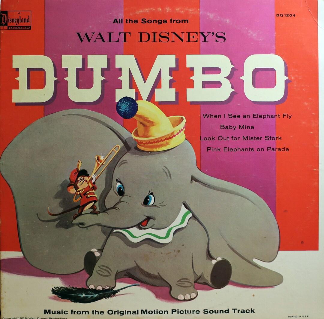 Rare '78 WALT DISNEY'S Dumbo Disneyland Records Vintage U.S. Early ...