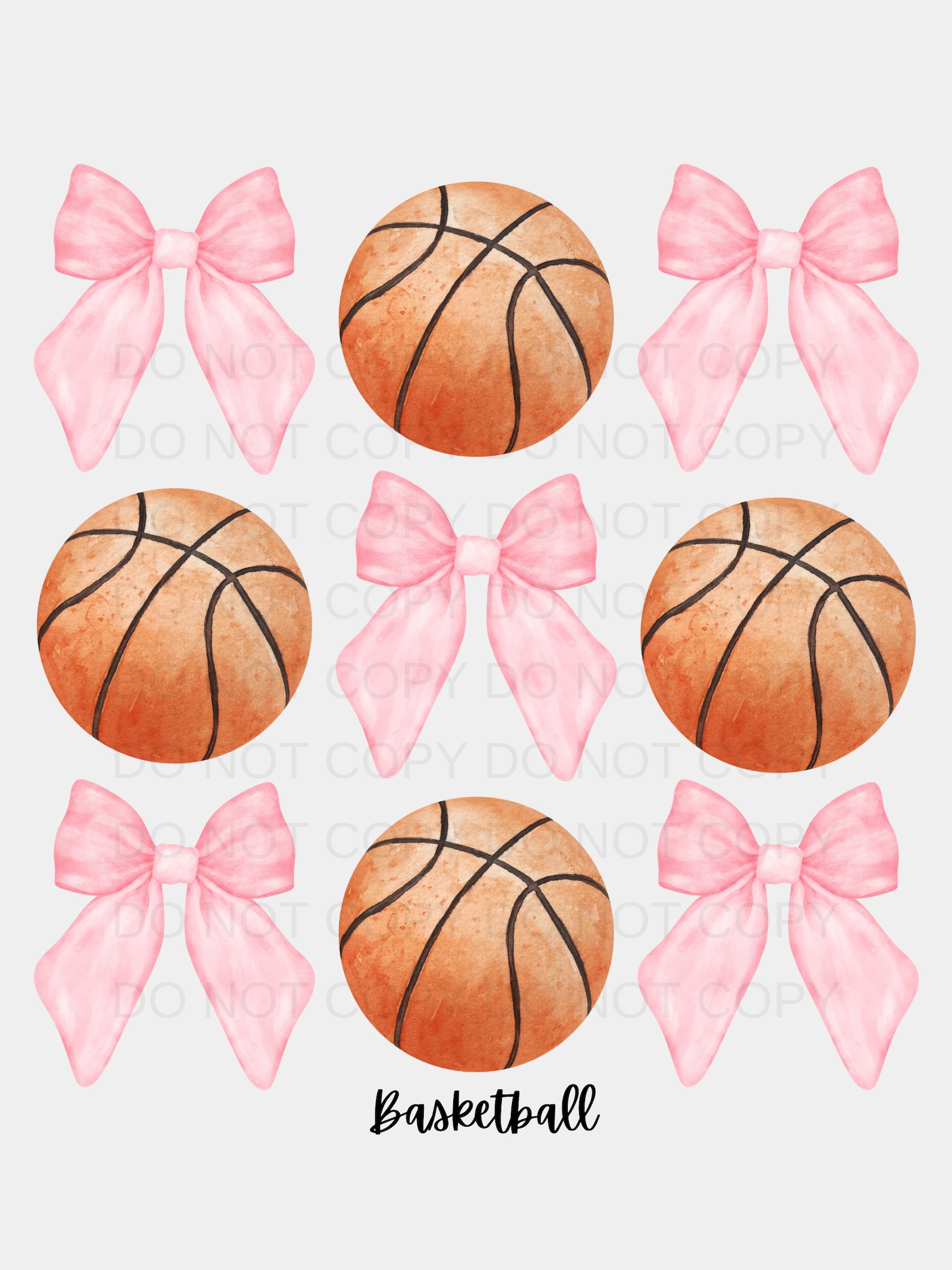 Coquette Bow Basketball PNG Preppy Design - Sublimation Design Download ...