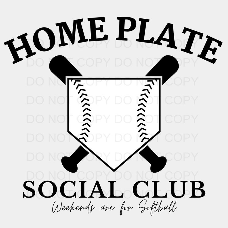 Home Plate Social Club Softball Bats Hey Batter Batter Swing PNG Preppy ...