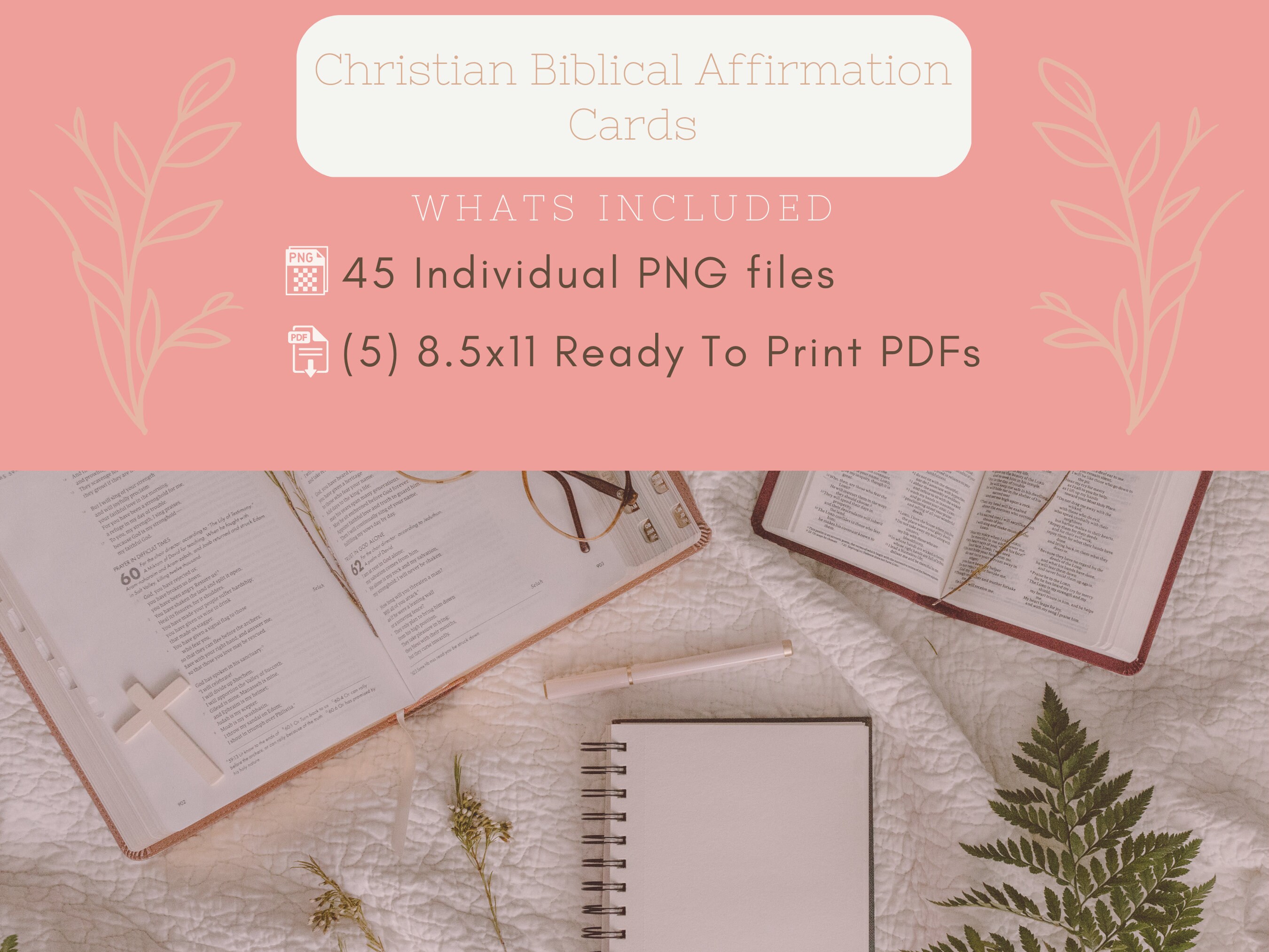 Christian Affirmation Cards Daily Affirmation Cards Pink Kindness ...