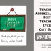 INSTANT DOWNLOAD Teacher Flair Pen Marker Gift Tag, Teacher ...