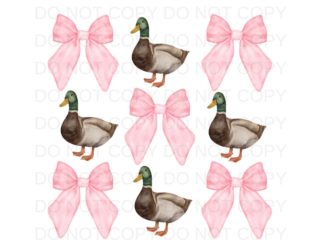 Coquette Bow Girl Duck Hunting PNG Preppy Design - Sublimation Design ...