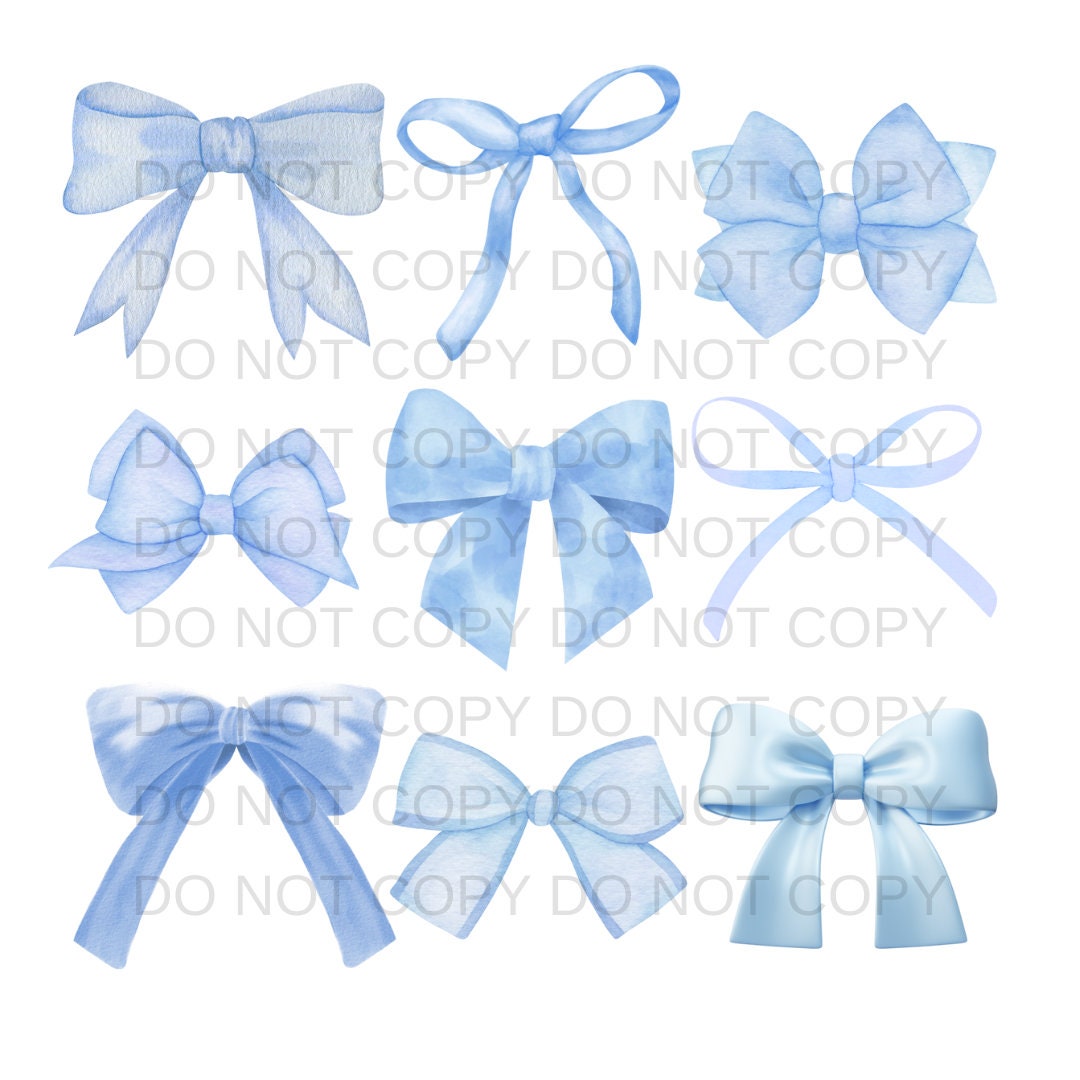 Coquette Light Blue Carolina Blue Bow Bows PNG Preppy Design ...