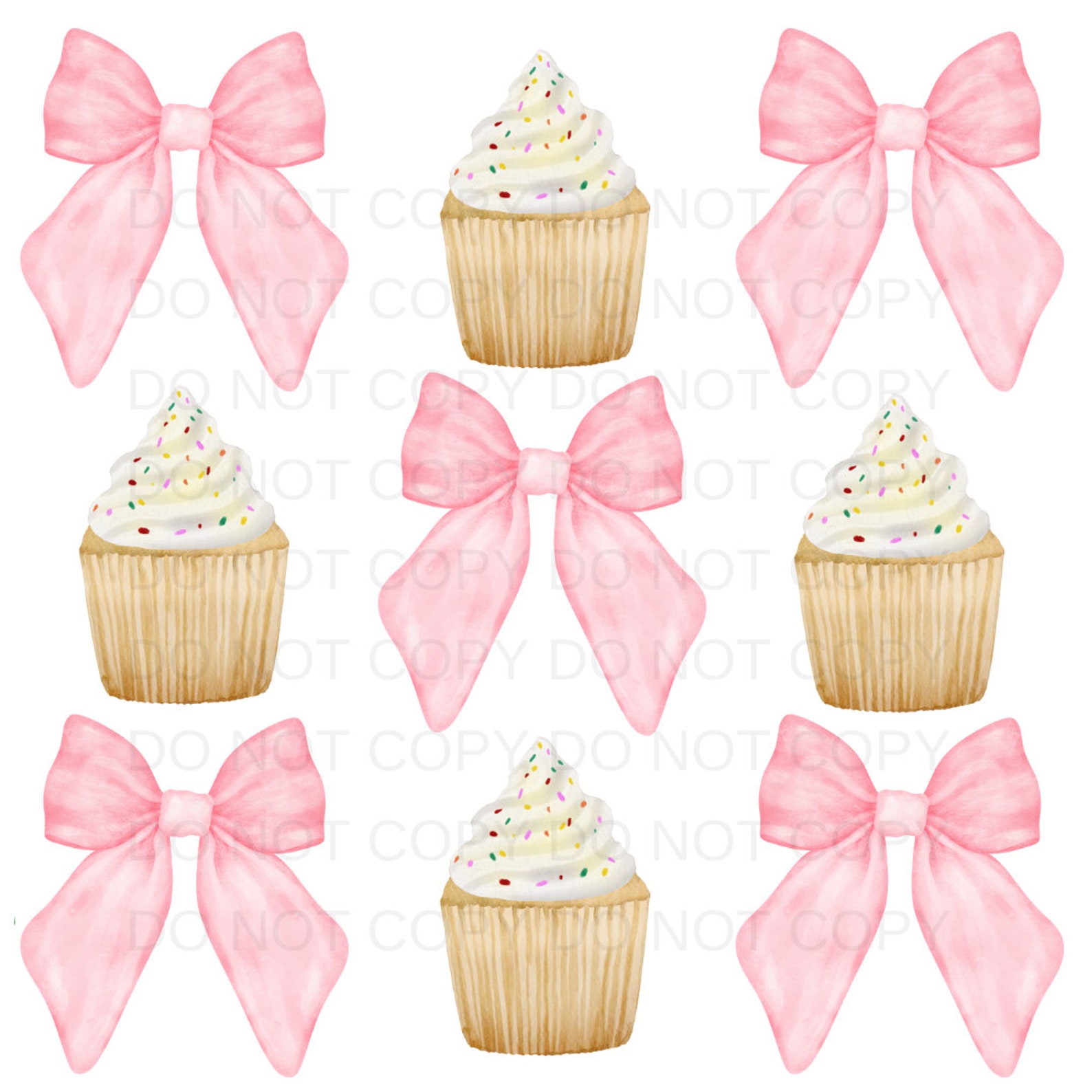 Coquette Bow Girl Vanilla Cupcake Summer Snacks PNG Preppy Design ...