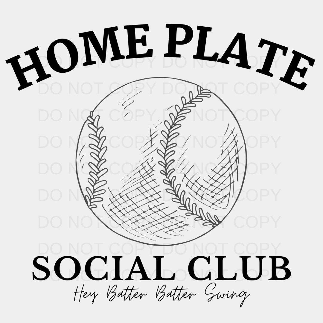 Home Plate Social Club Softball Hey Batter Batter Swing PNG Preppy ...