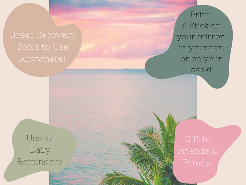 Al-anon AA Acronyms Recovery Cards | Sobriety Inspirational Cards ...