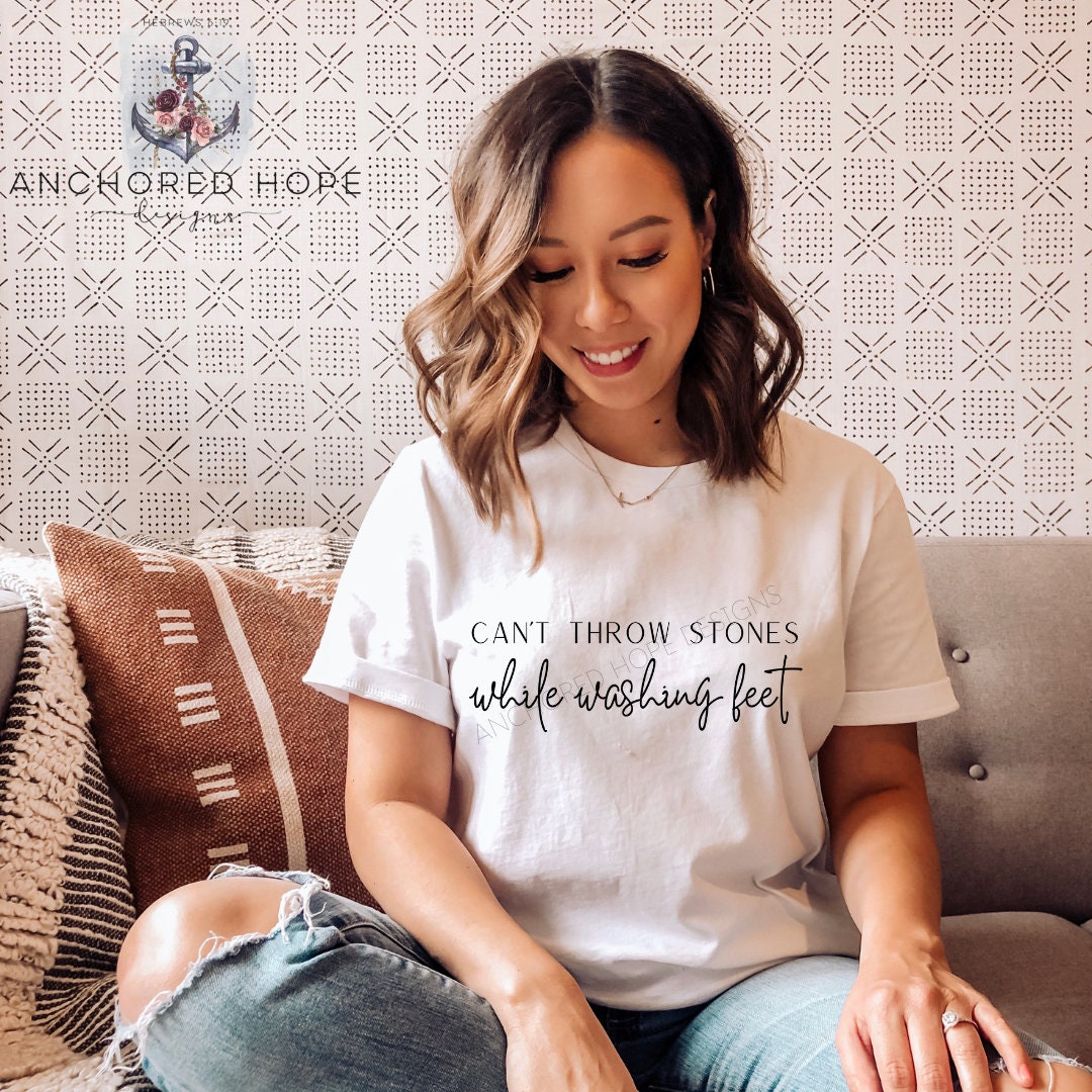 Can't Throw Stones While Washing Feet PNG Christian Inspired ...