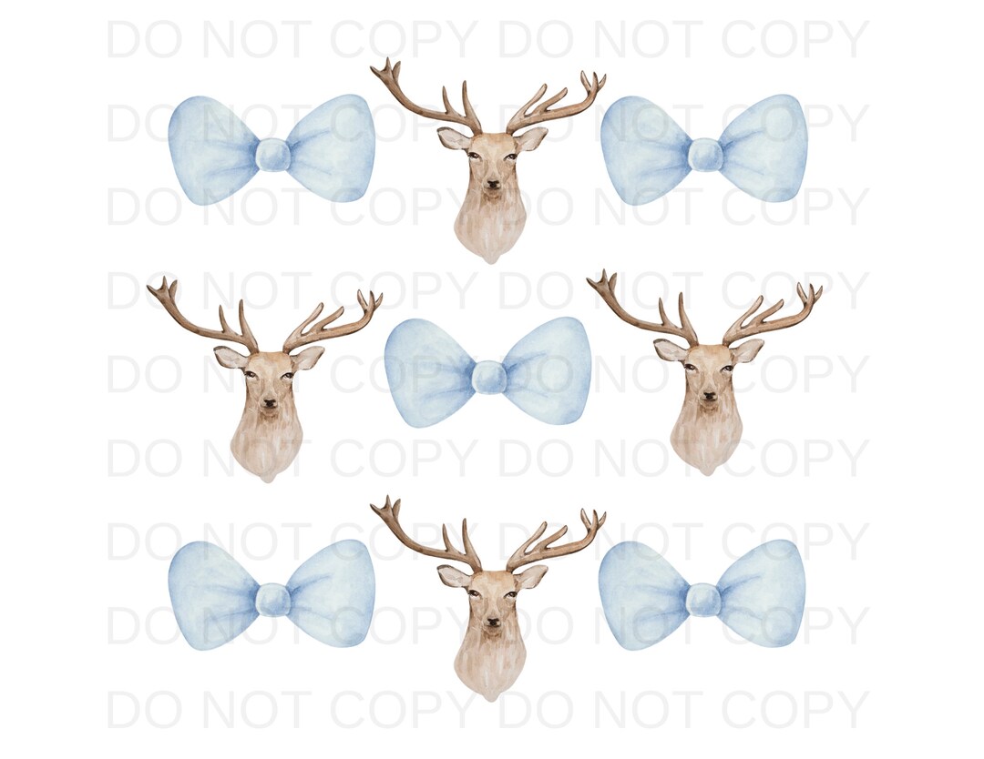 BOY Coquette Bowtie Buck Deer PNG Preppy Design - Sublimation Design ...