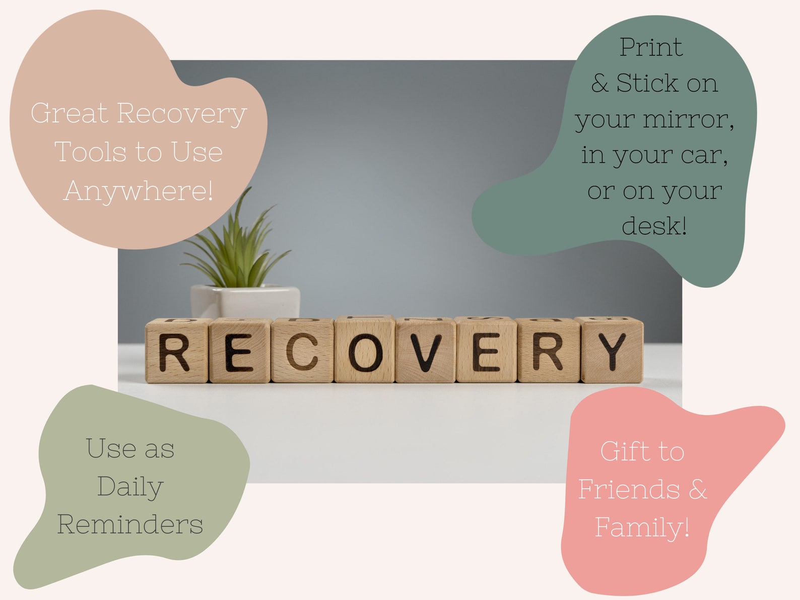 Al-anon AA Slogans Recovery Cards | Daily Inspirational Cards | Floral ...