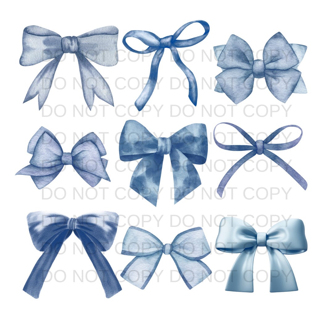 Coquette Navy Blue Dark Blue Bow Bows PNG Preppy Design - Sublimation ...