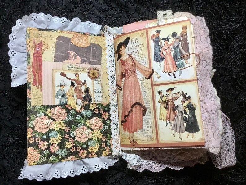 Vintage Ladies Fashion Journal. Handmade Journals. Mothers Day Gift ...