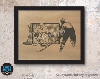 Women's Hockey Ink Sketch Poster Print - Etsy