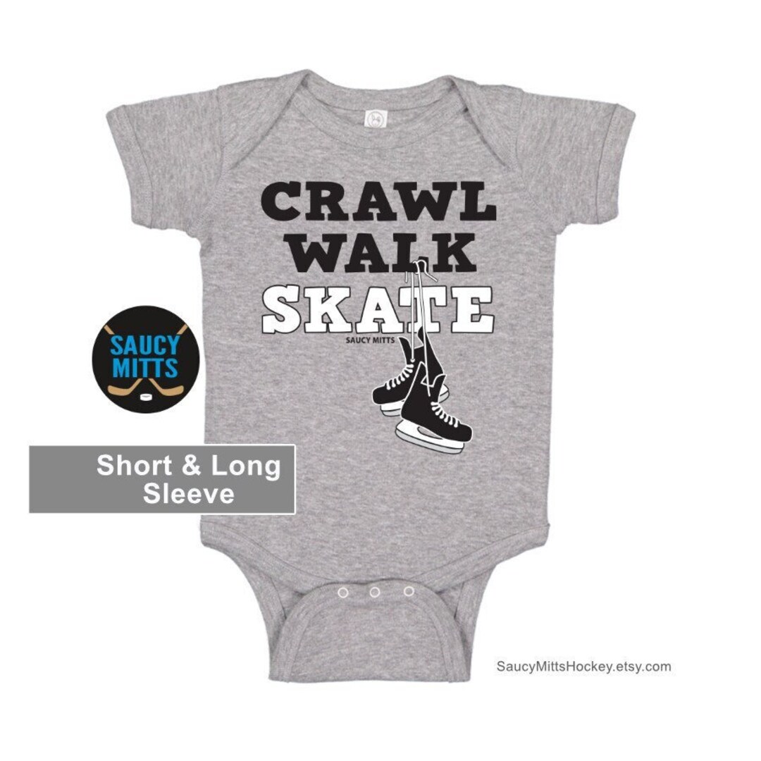 Hockey Baby Gift Crawl Walk Skate Hockey Infant Bodysuit - Etsy