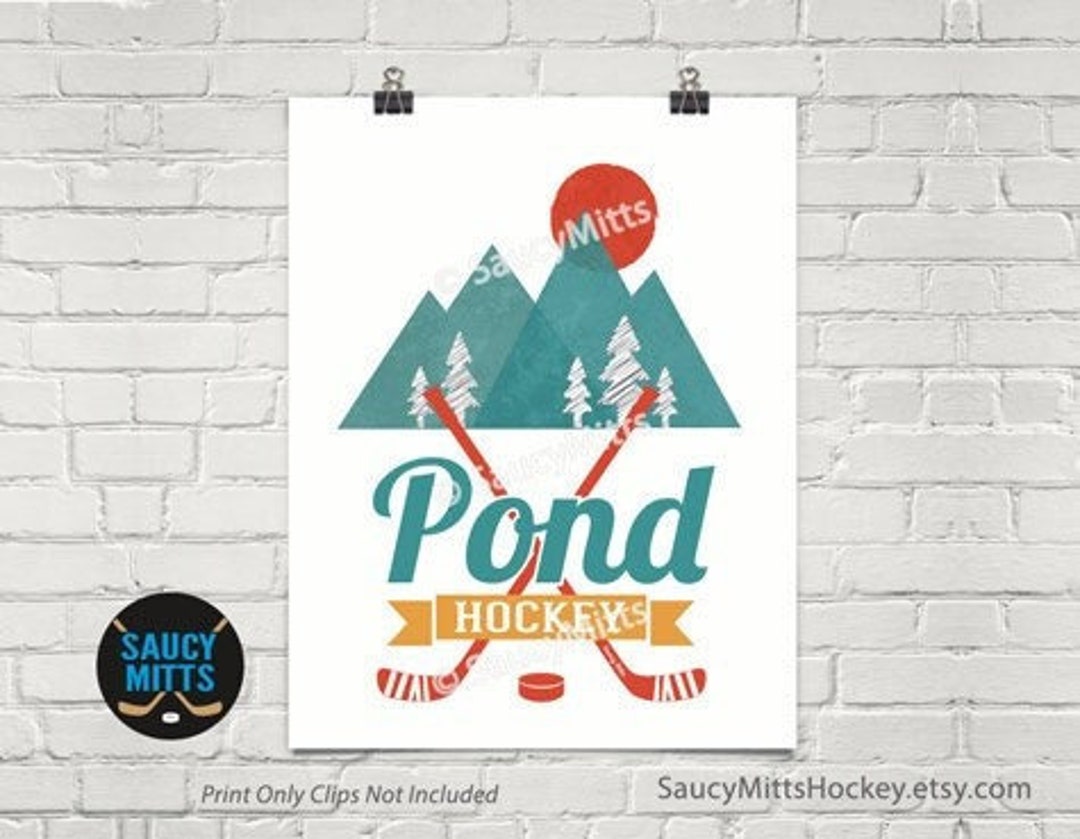 Retro Pond Hockey Poster Print - Etsy