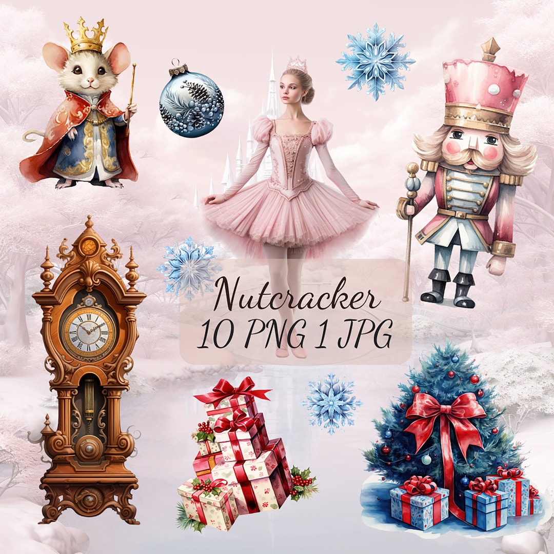Christmas Nutcracker Clipart, Nutcracker Fairy Tale Illustrations, 10 ...
